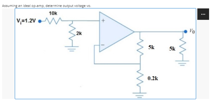 Solved Assuming an ideal op-amp, determine output voltage | Chegg.com