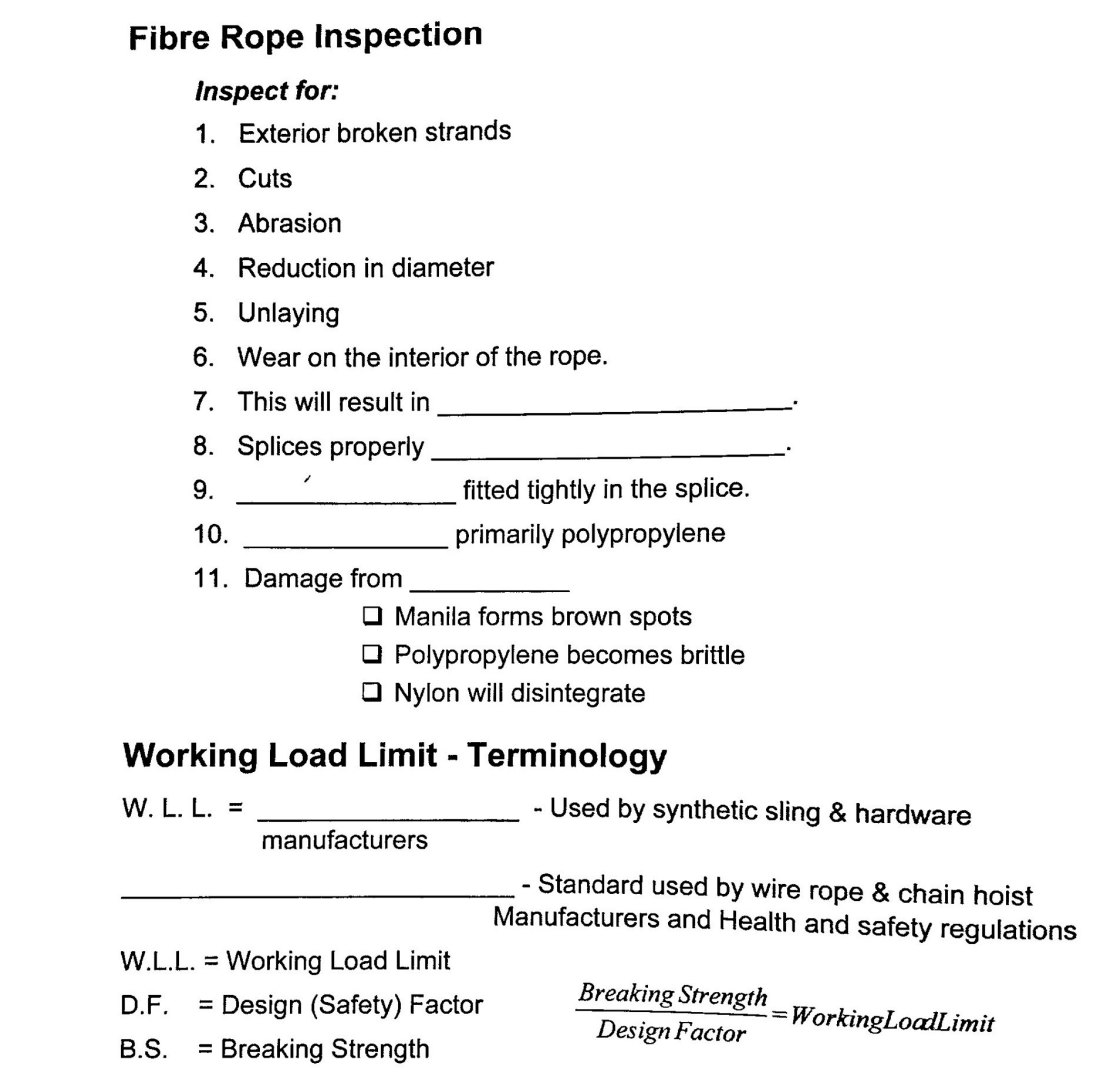 Solved Working Load Limit - Terminology | Chegg.com