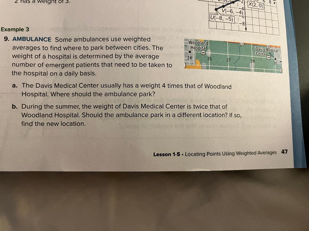 Solved Example 3 9. AMBULANCE Some ambulances use weighted | Chegg.com
