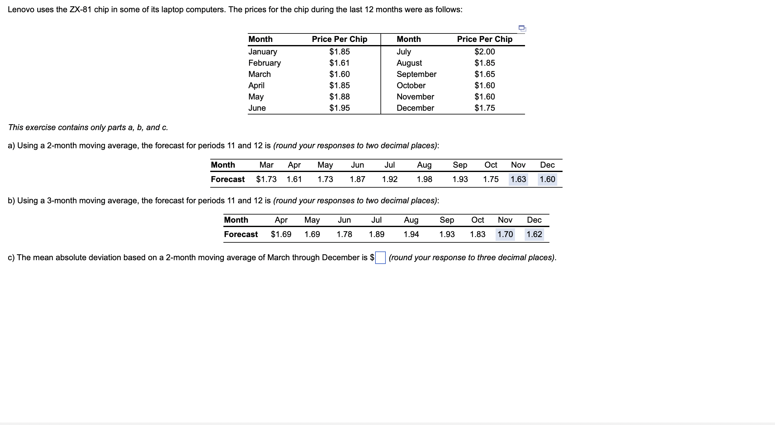 Solved This exercise contains only parts a,b, and c. a) | Chegg.com