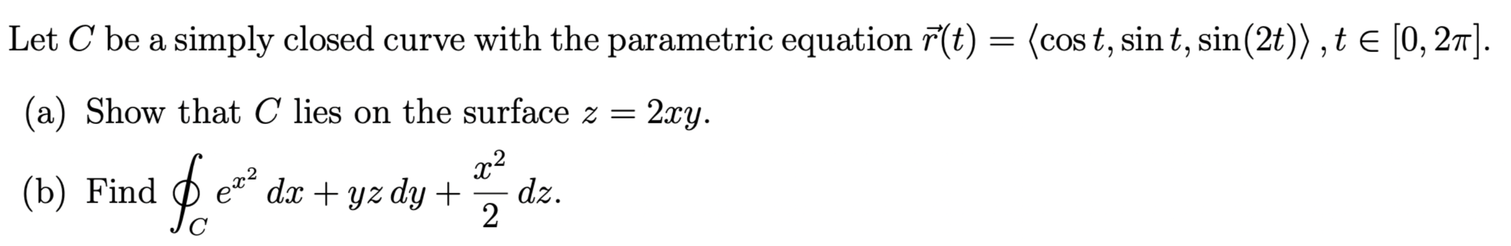 Solved Let C be a simply closed curve with the parametric | Chegg.com