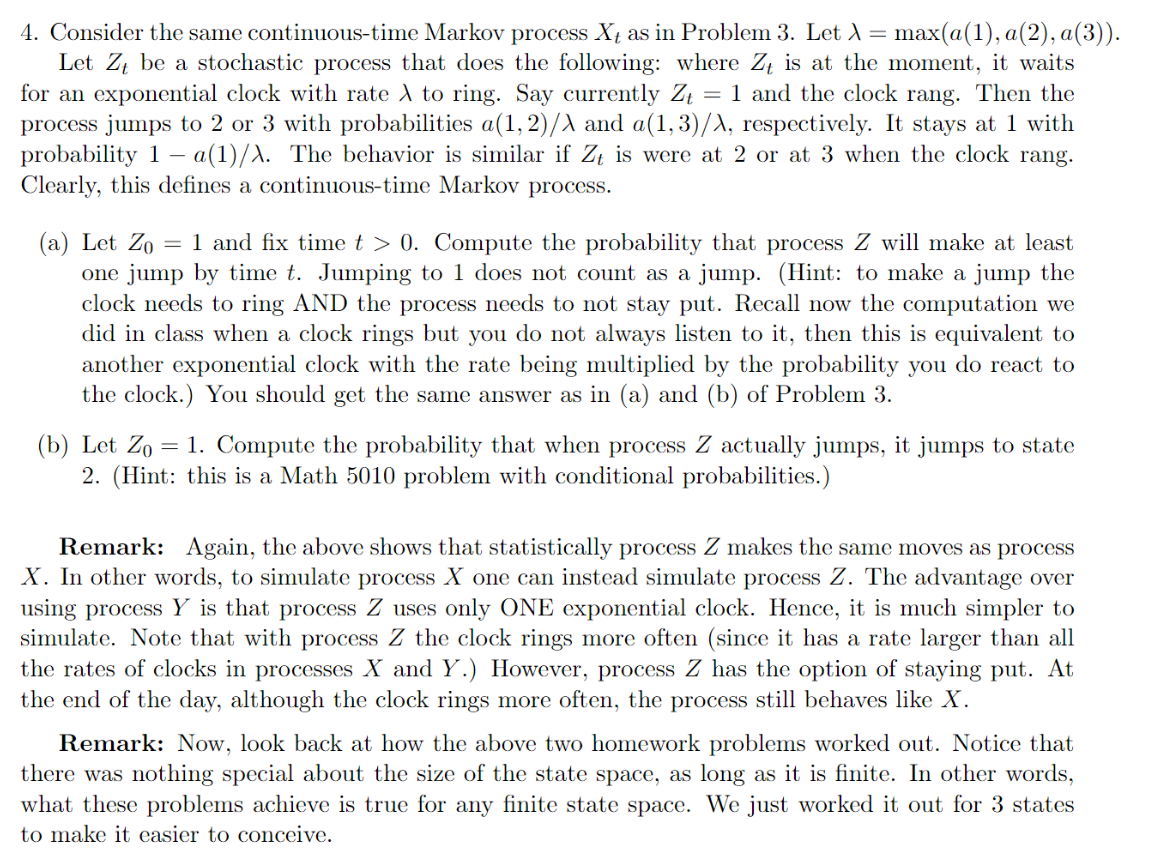 Please help me solve this Stochastic Processes | Chegg.com