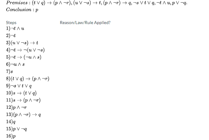 Solved Using Rules Of Inference And Logic Equivalences