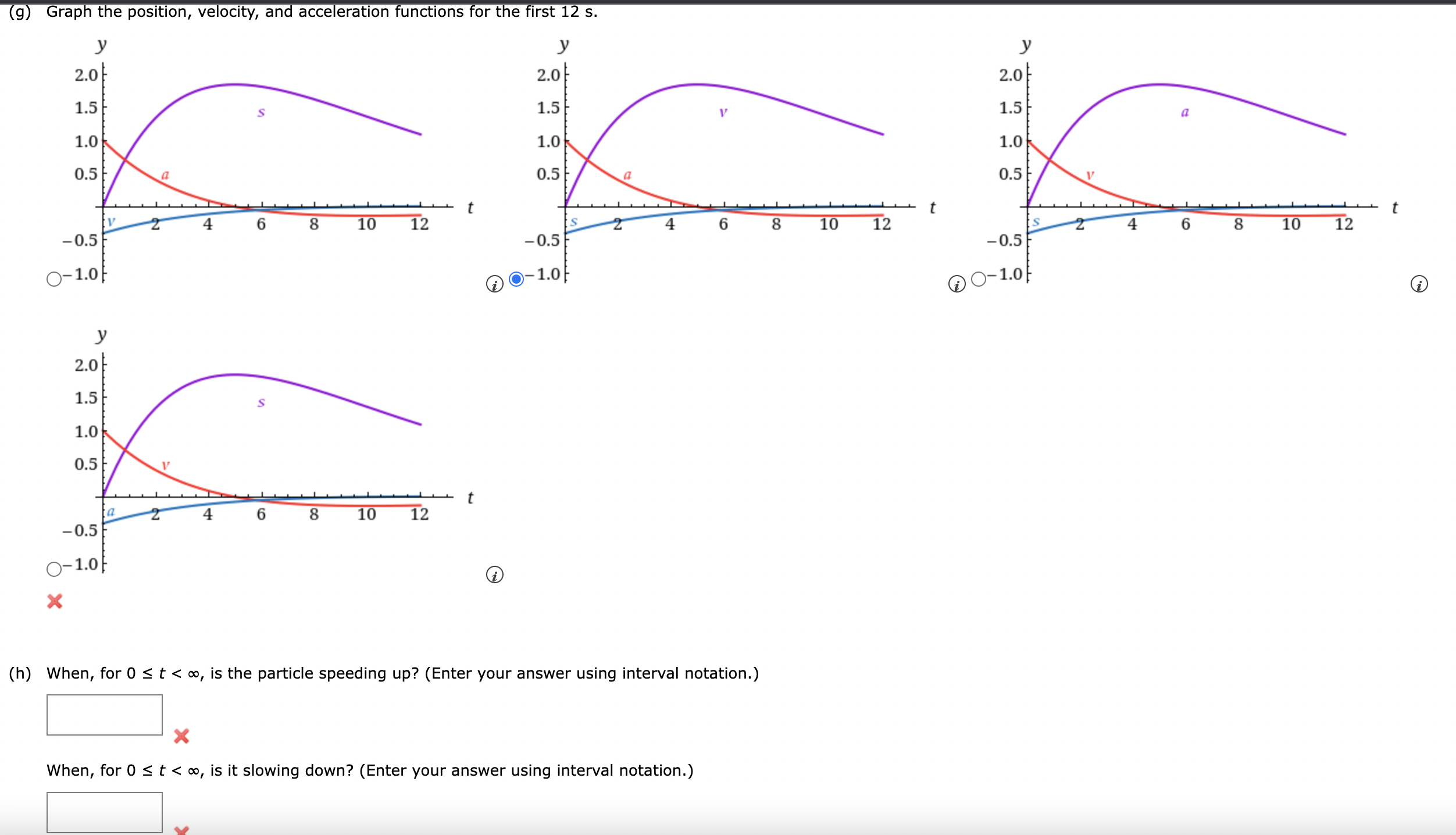 Solved A particle moves according to a law of motion | Chegg.com