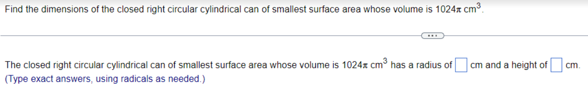 Solved The closed right circular cylindrical can of smallest | Chegg.com