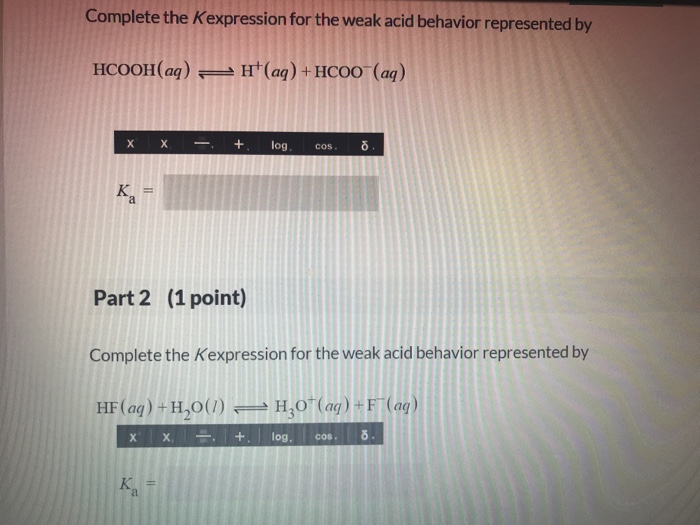 Solved 14 HW 12/09/17 11 Question (2 points) Write the K, | Chegg.com