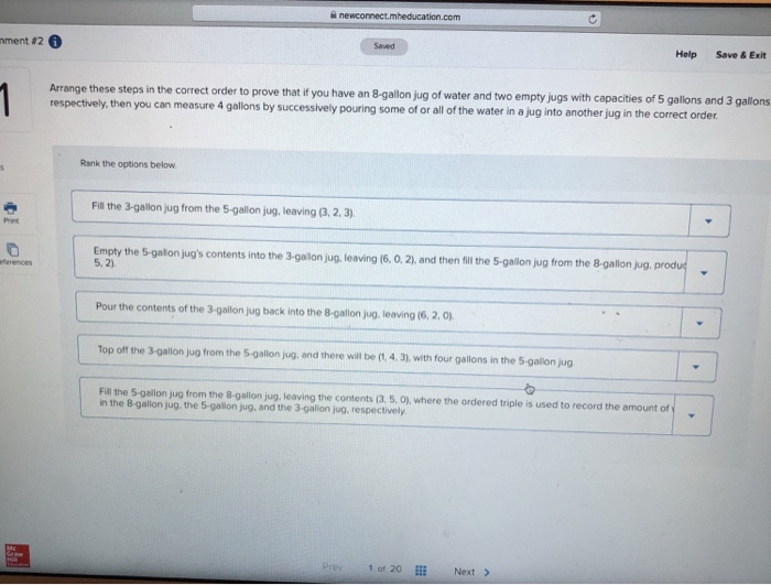 Solved Arrange these steps in the correct order to prove | Chegg.com