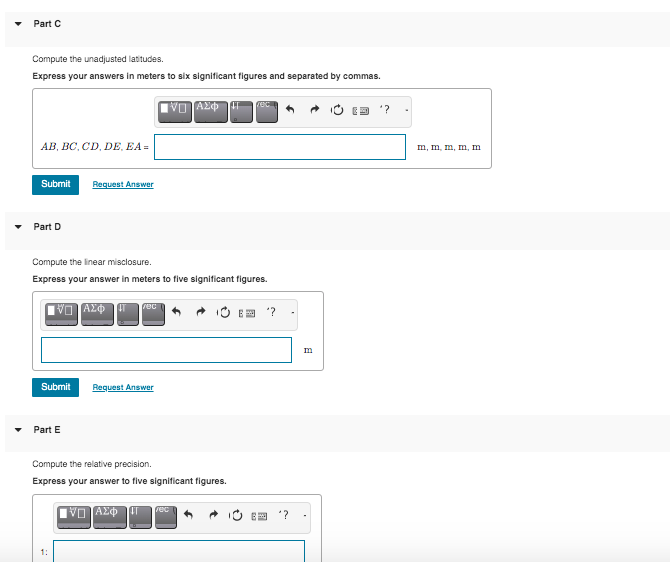 Solved The data in the table below is for a closed-polygon | Chegg.com
