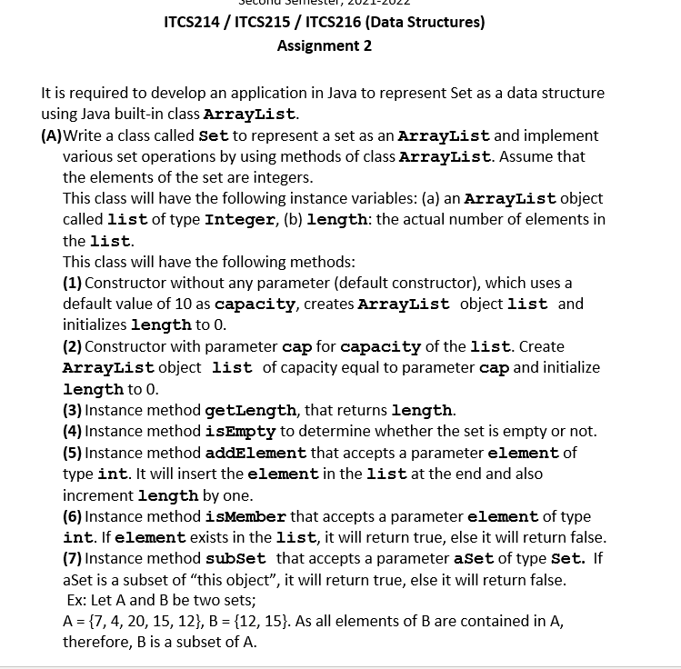 Solved ITCS214 / ITCS215 / ITCS216 (Data Structures) | Chegg.com