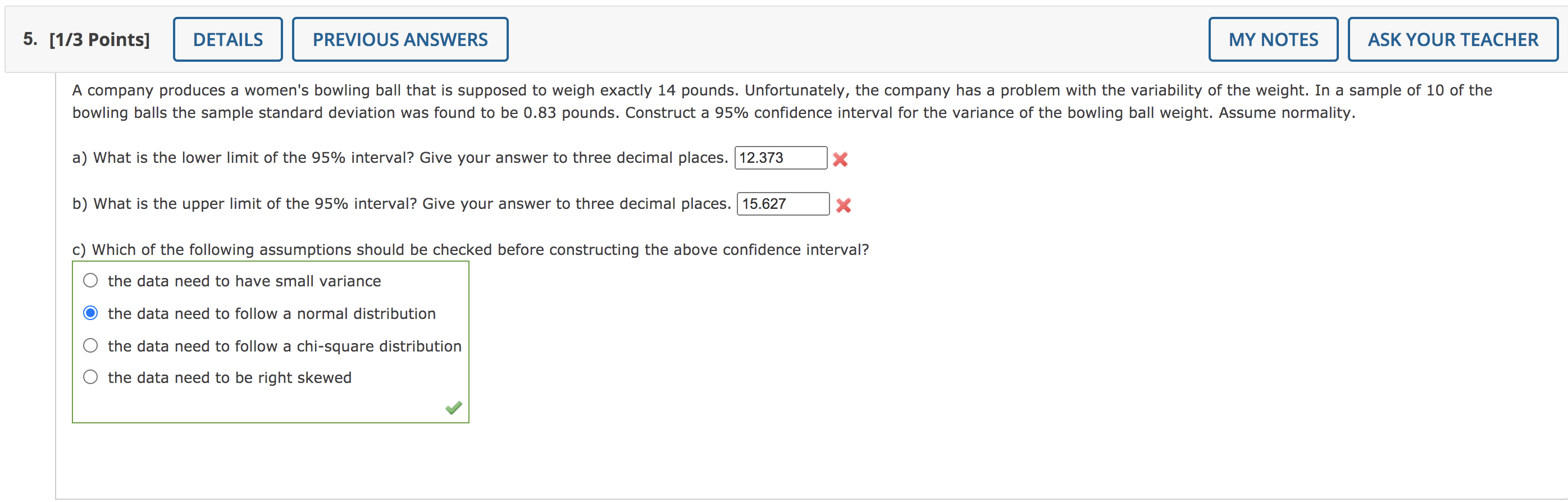 Solved 5. [1/3 Points] DETAILS PREVIOUS ANSWERS MY NOTES ASK | Chegg.com