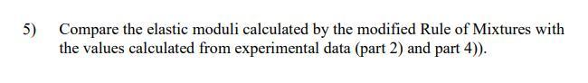 Solved Rule of Mixtures The general rule of mixtures is a | Chegg.com