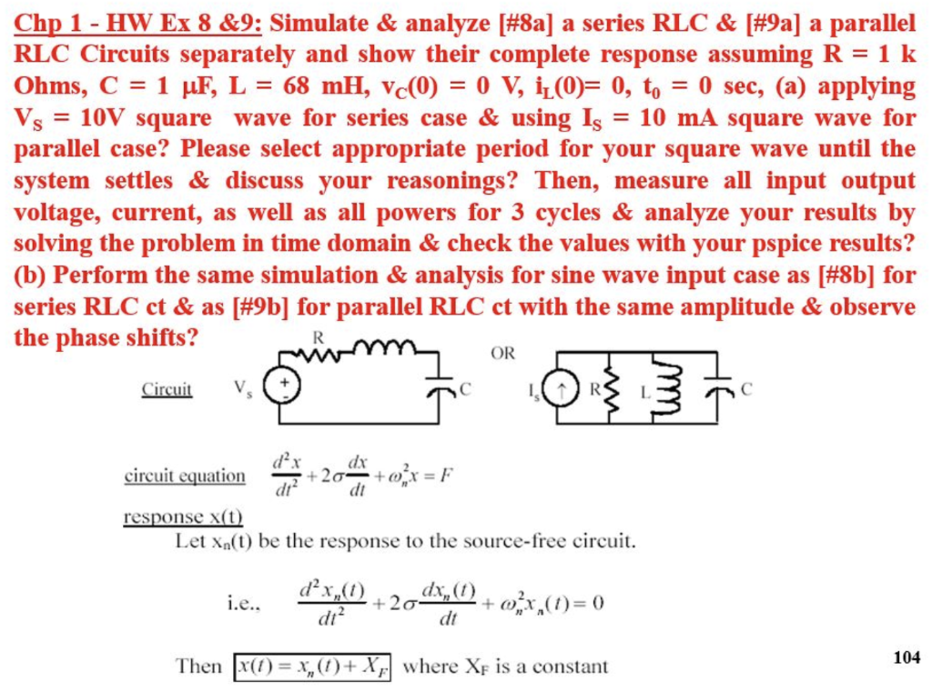 only in Pspice for both part please post both | Chegg.com