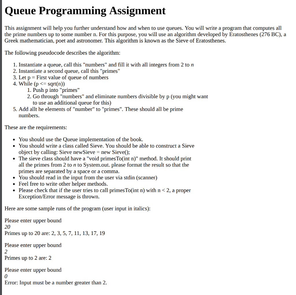 Solved In Java Pls and use the queue structure like below in | Chegg.com Solved In Java Pls and use the queue structure like below in | Chegg.com