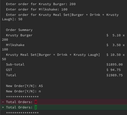 Solved python programming question Krusty has difficulties | Chegg.com