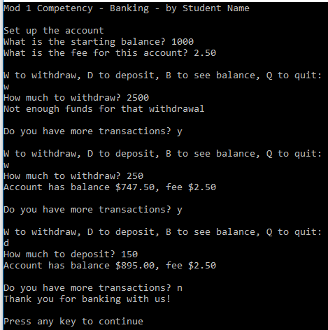 Solved written in c# :) Create a project that handles a | Chegg.com
