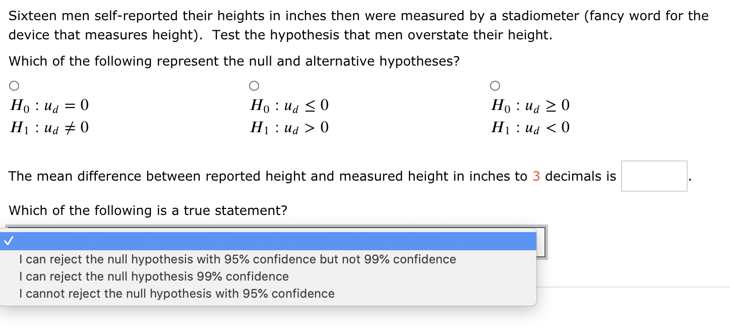 Solved Sixteen men self-reported their heights in inches | Chegg.com