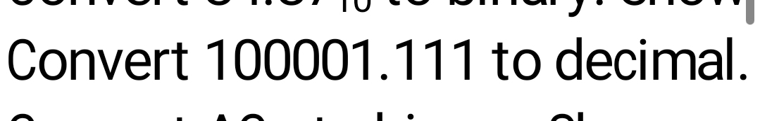 Solved Convert 100001.111 to decimal. | Chegg.com