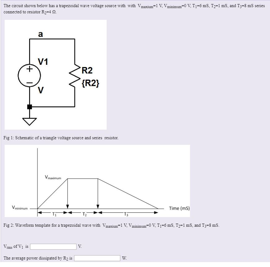 Solved The circuit shown below has a trapezoidal wave | Chegg.com