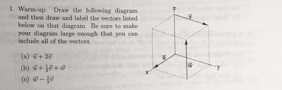 Solved 1. Warm-up: Draw the following diagram and then draw | Chegg.com