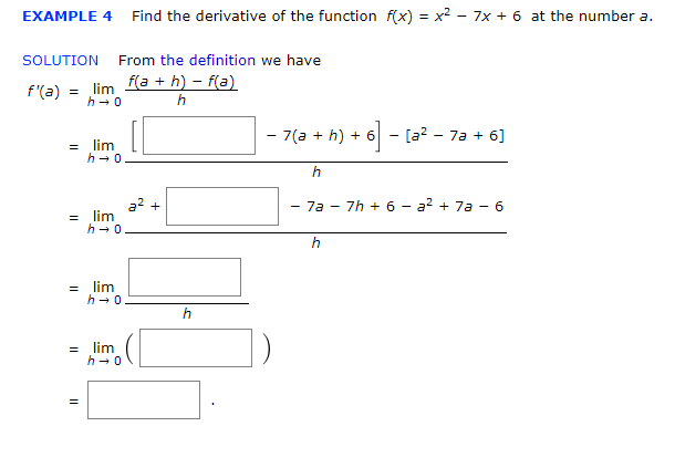 Solved EXAMPLE 4 Find the derivative of the function f(x) = | Chegg.com