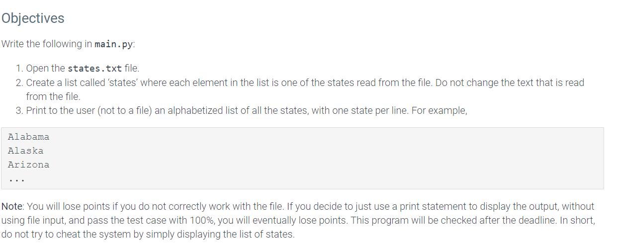 Solved 16.41 Lab 13A: Reading Strings from a File Overview | Chegg.com