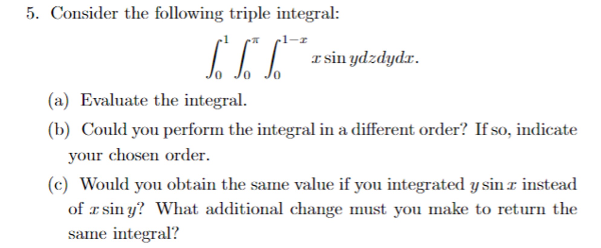 Solved Consider the following triple | Chegg.com