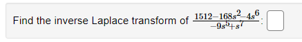 Solved Find the inverse Laplace transform of | Chegg.com