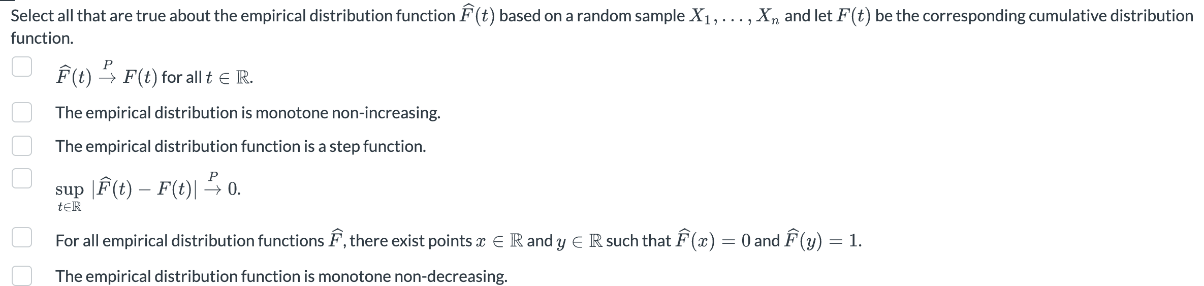 Solved Select all that are true about the empirical | Chegg.com