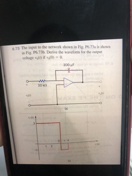 Solved 6.73 The input to the network shown in Fig. P6.73a is | Chegg.com