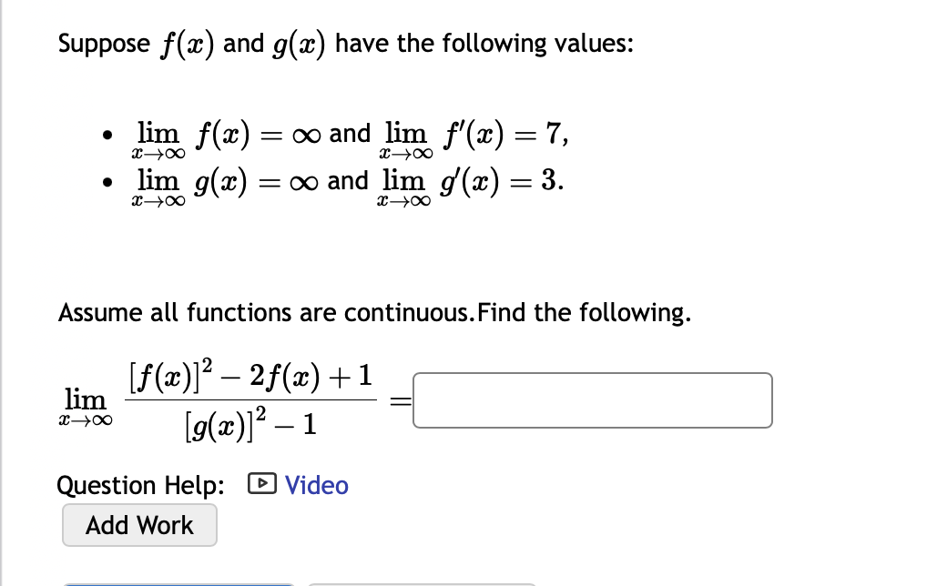 Solved Suppose f(x) and g(x) have the following values: - | Chegg.com