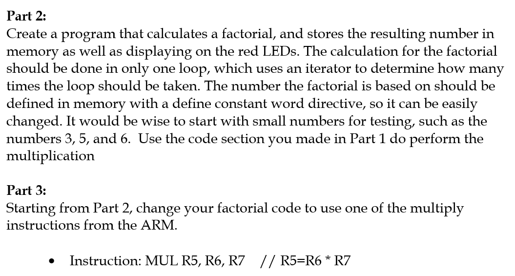 Part 1 Create A Block Of Assembly Code Which Will