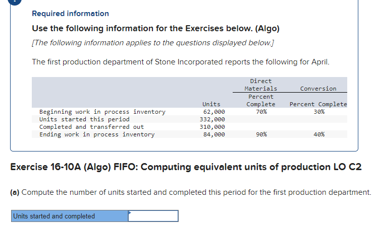 Solved Required information Use the following information | Chegg.com