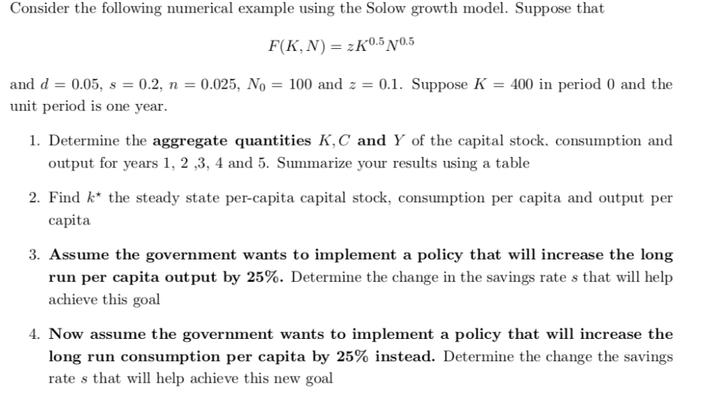 Solved Consider the following numerical example using the | Chegg.com Solved Consider the following numerical example using the | Chegg.com