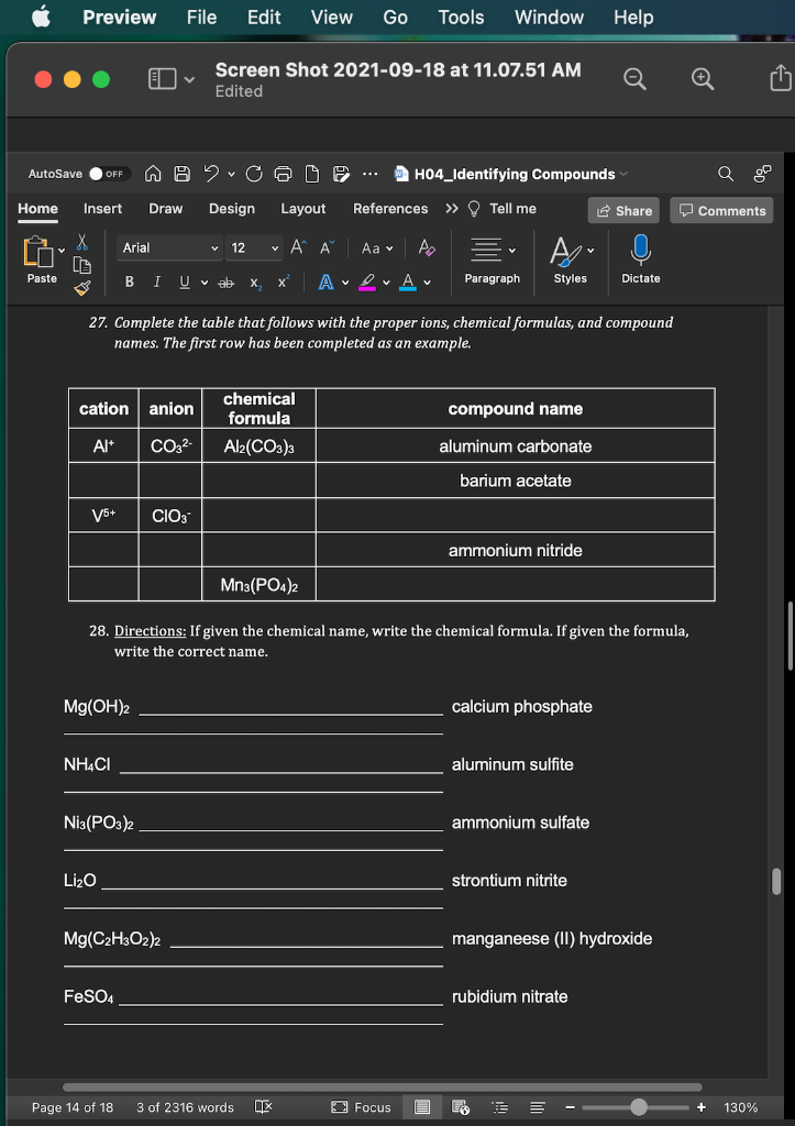 Solved Preview File Edit View Go Tools Window Help Screen | Chegg.com