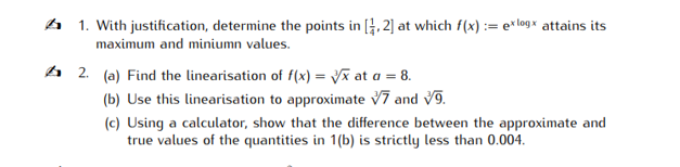 Solved 1. With justification, determine the points in [1,2] | Chegg.com