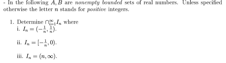 Solved - In the following A, B are nonempty bounded sets of | Chegg.com