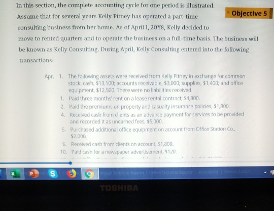 Solved In this section, the complete accounting cycle for | Chegg.com