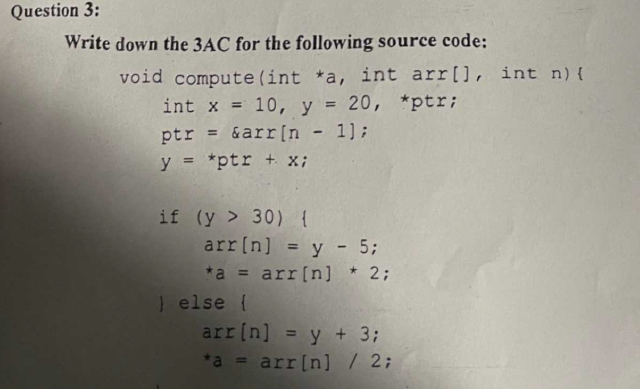 Solved Refer to the picture for the right code.Question 3: | Chegg.com