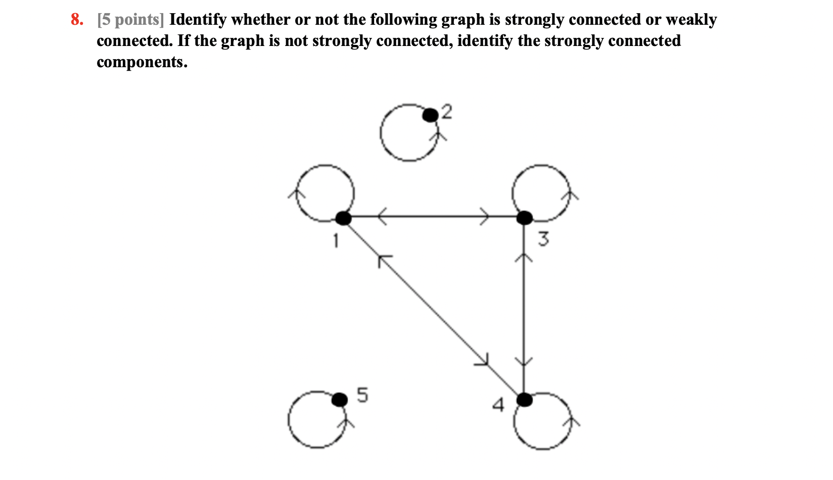 Solved 8. [5 points] Identify whether or not the following | Chegg.com
