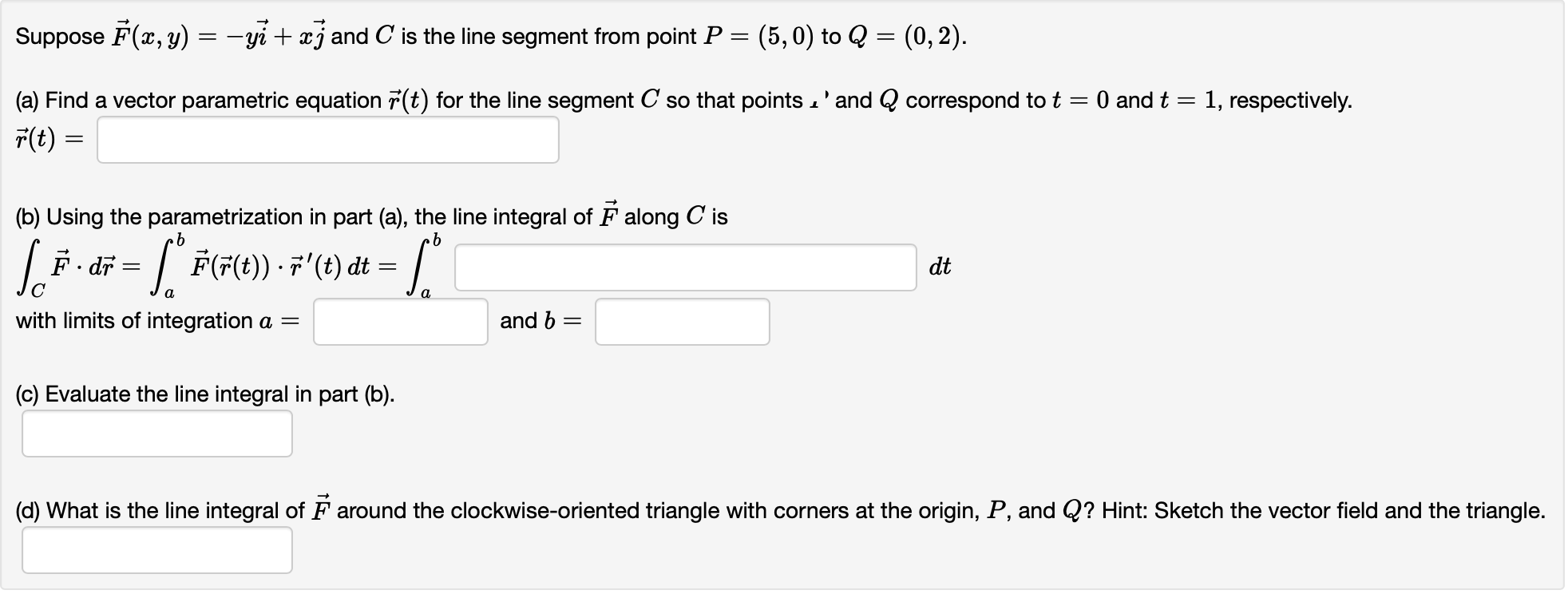 Solved Suppose \\( \\vec{F}(x, y)=-y \\vec{i}+x \\vec{j} \\) | Chegg.com