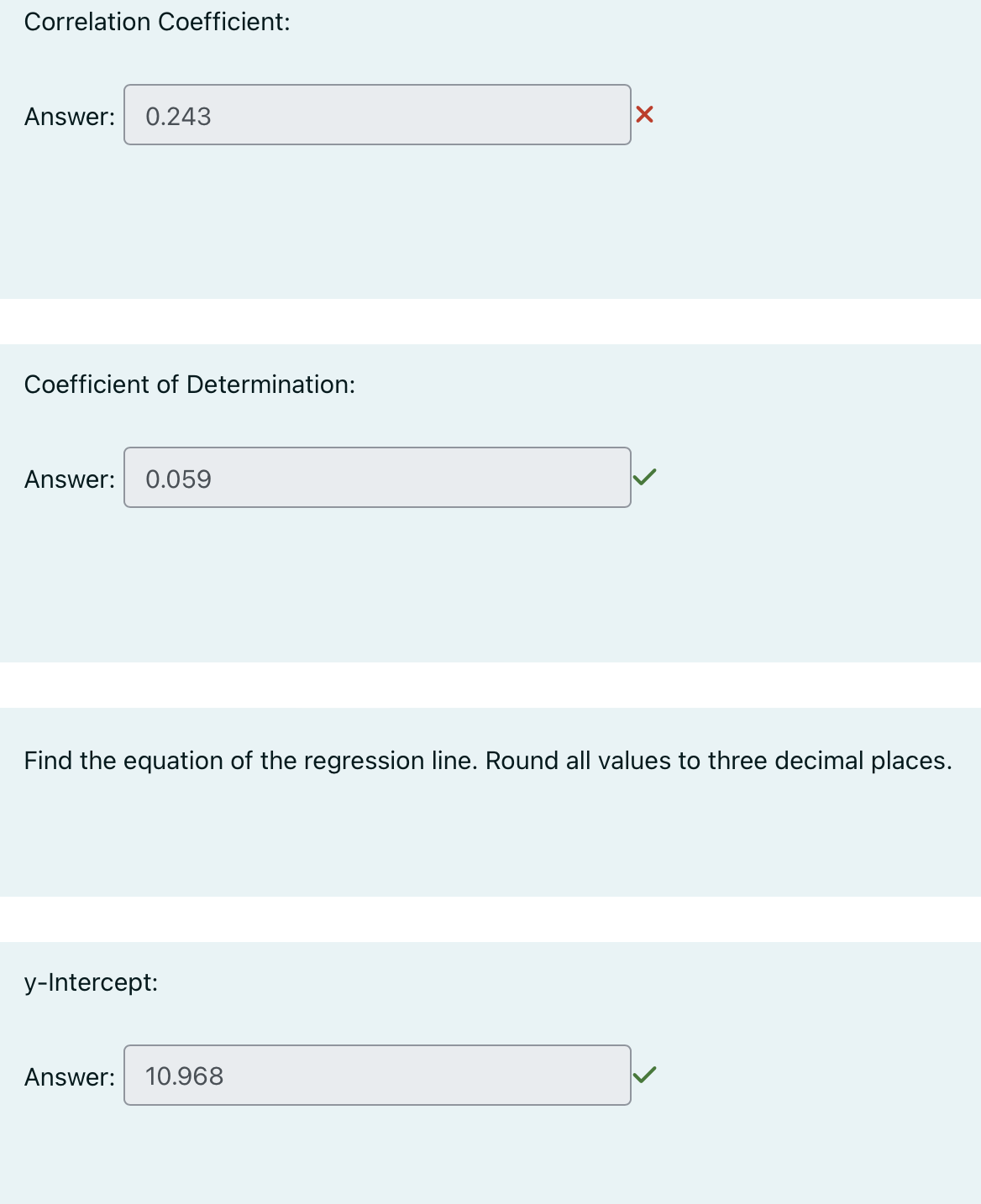 Solved Calculate the correlation coefficient. Round your | Chegg.com