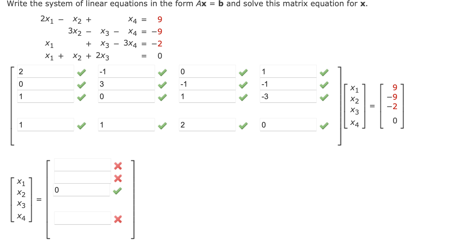 Solved Write the system of linear equations in the form Ax=b | Chegg.com