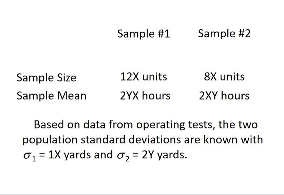Solved The X is 2 the why is 2. Can we conclude, using alpha | Chegg.com
