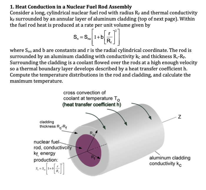 Solved 1. Heat Conduction in a Nuclear Fuel Rod Assembly | Chegg.com