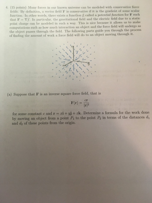Solved 4. (15 points) Many forces in our known universe can | Chegg.com