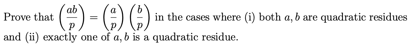 Solved Prove that (pab)=(pa)(pb) in the cases where (i) both | Chegg.com
