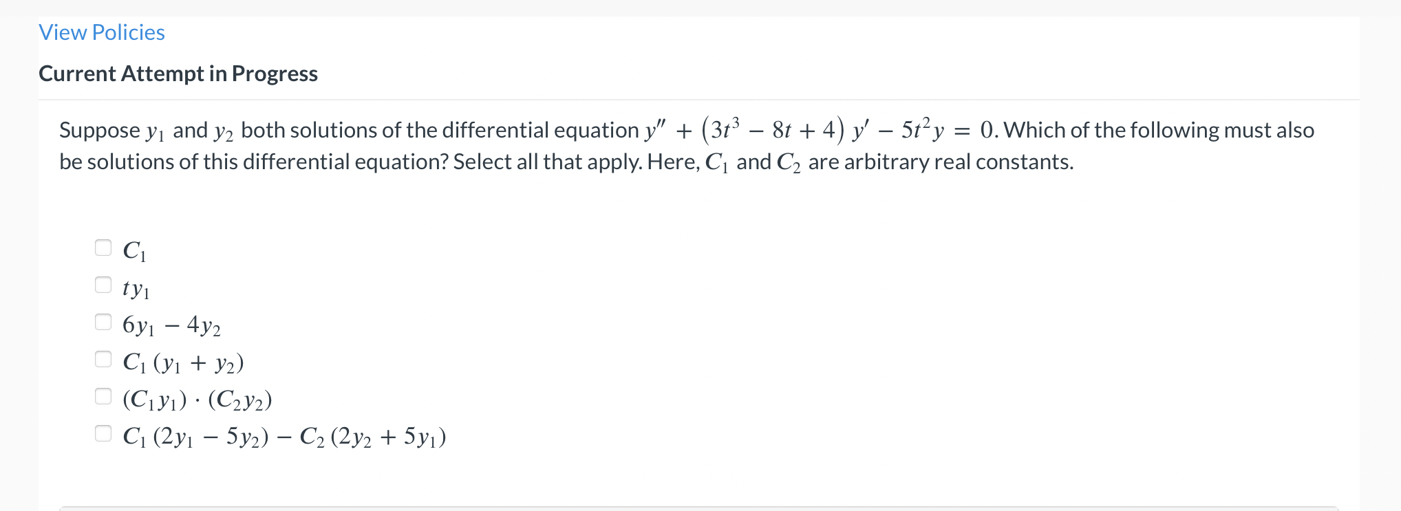 Solved Suppose y1 and y2 both solutions of the differential | Chegg.com