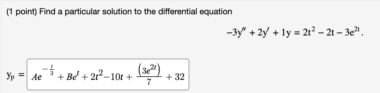 Solved Note: The answer should not have c1, c2 etc. or A and | Chegg.com