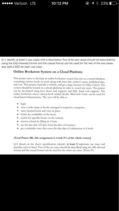 Solved Identify at least 5 use cases with a description. Two | Chegg.com
