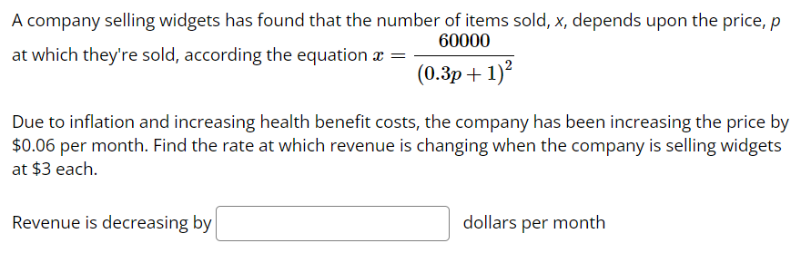 Solved A company selling widgets has found that the number | Chegg.com